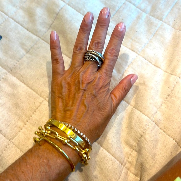 Jewelry | Ss Diamonds14 K Cable Wrap Gold Ring David Yuman Es Que With ...